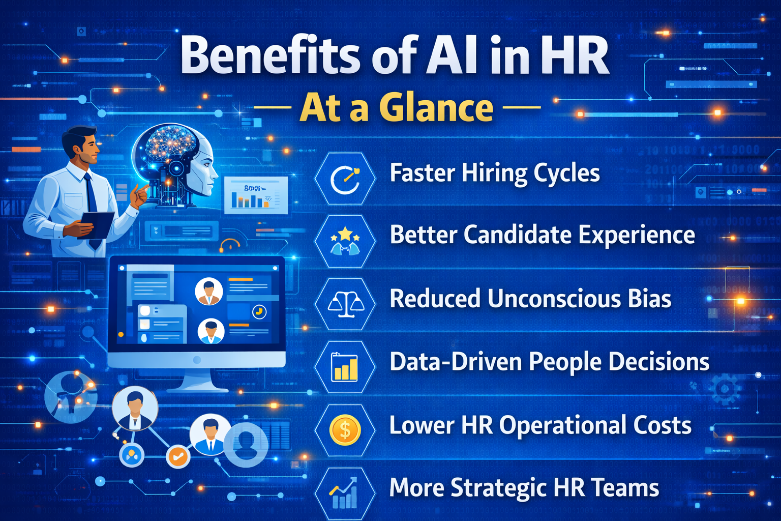 AI in the HR Department: Practical Use Cases, Benefits